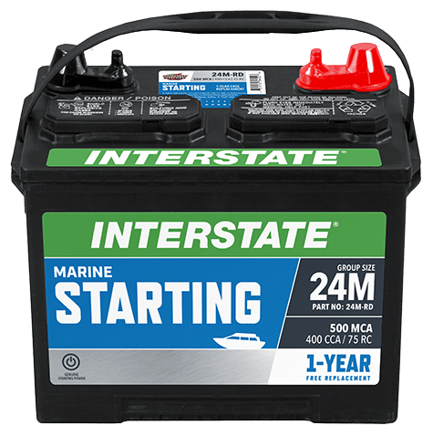 Interstate Batteries 24M-RD (400 CCA) - Group 24M Battery - Dimensions ...