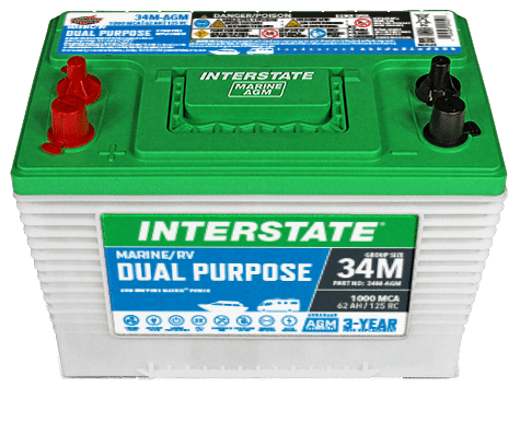 Interstate Batteries 34M-AGM (800 CCA) - Group 34DP Battery ...