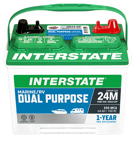Interstate Batteries HD24-DP (405 CCA) - Group 24M Battery - Dimensions ...