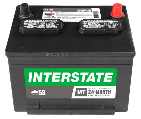 Interstate Batteries MT-58 (540 CCA) - Group 58 Battery - Dimensions ...